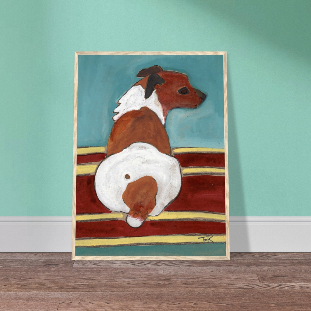 Sitting Jack Russell Print, Watercolor Dog Print, Dog Wall Art, Gift ...