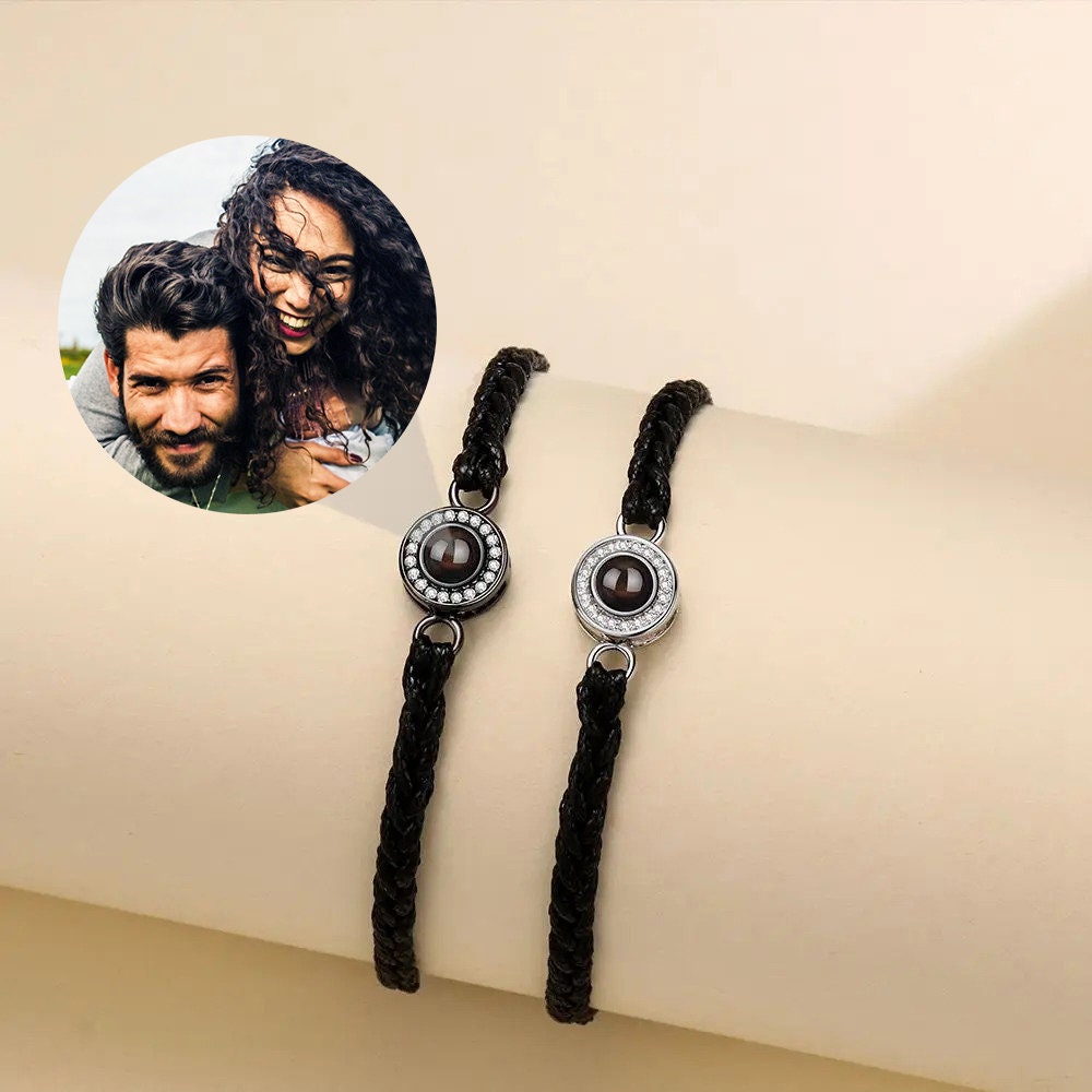 Personalized Photo Projection Charm Bracelet for Woman Birthday Wedding ...