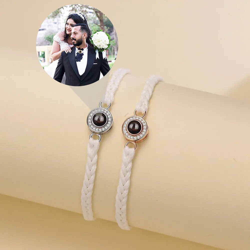 Personalized Photo Projection Charm Bracelet for Woman Birthday Wedding ...