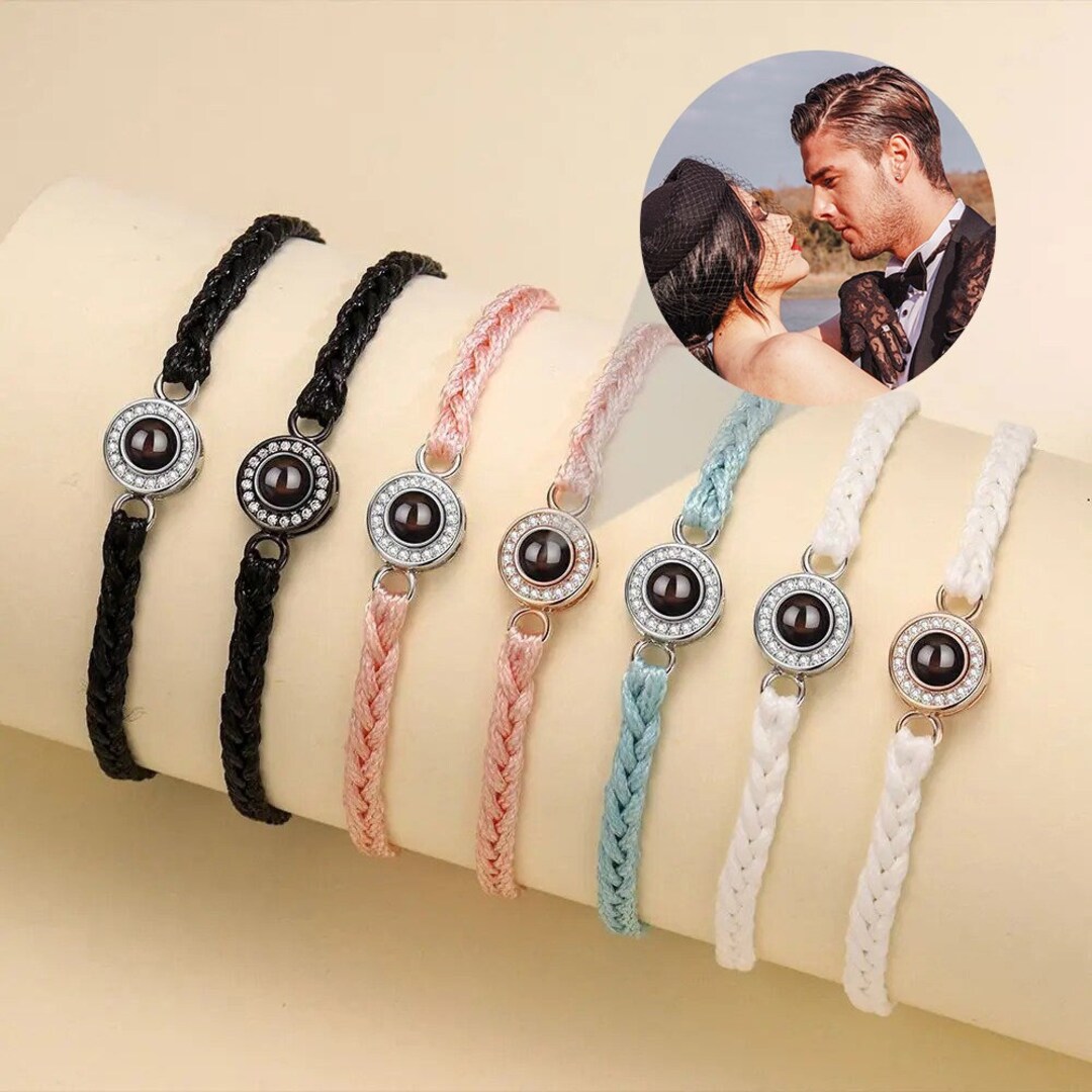 Personalized Photo Projection Charm Bracelet for Woman Birthday Wedding ...