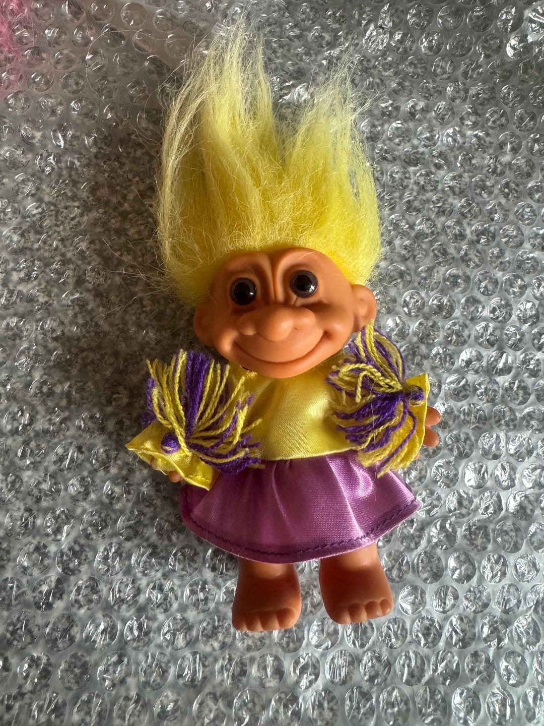 Vintage Russ Troll Cheerleader Troll Yellow Hair - Etsy