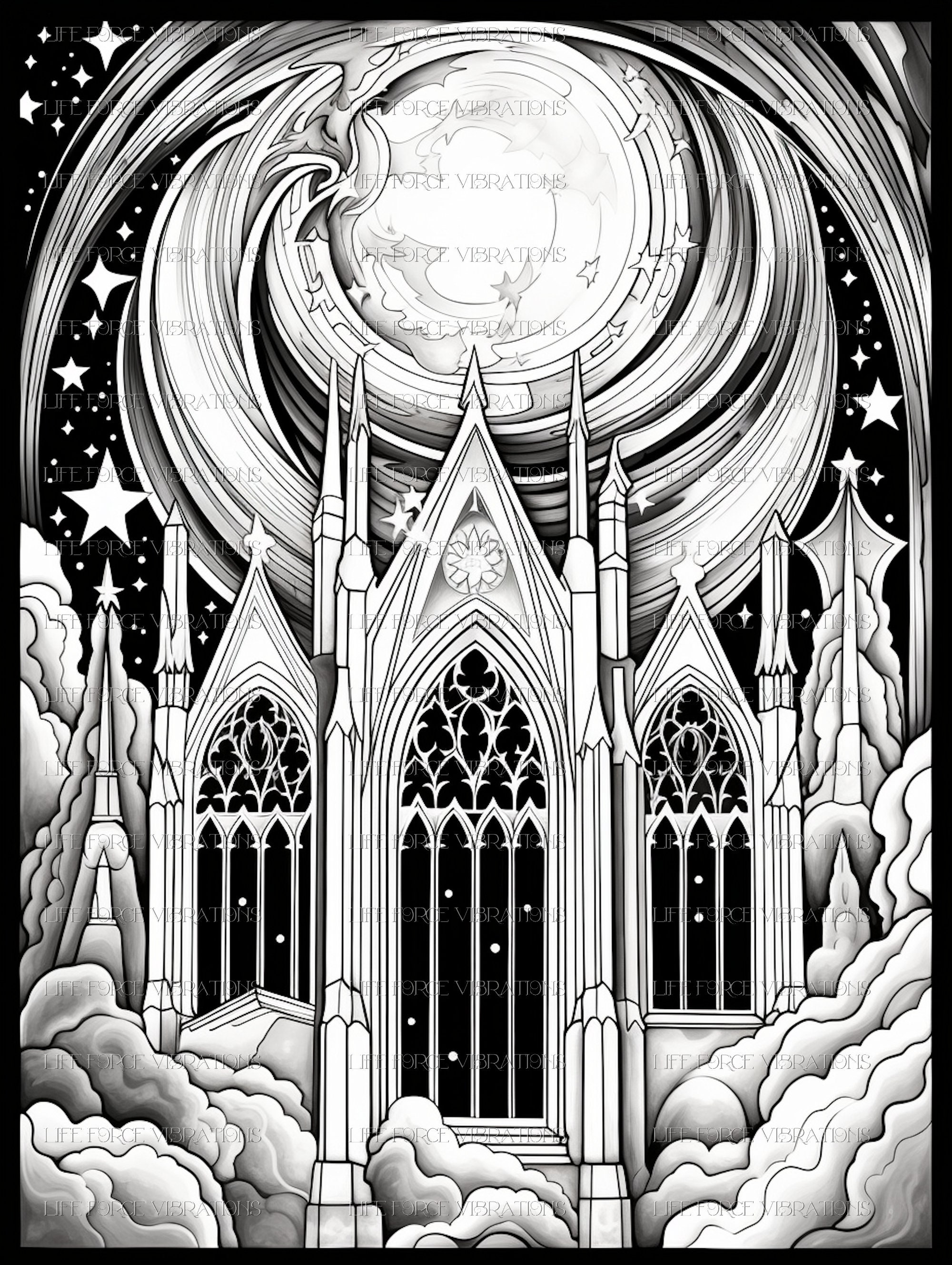 Libro imprimible para colorear Catedrales Sagradas Más de 50 - Etsy México