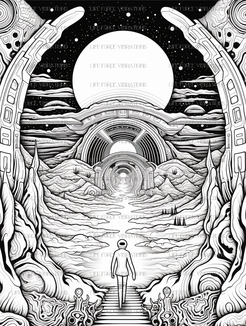 Portals and Stargates Printable Coloring Book 50 Pages - Etsy