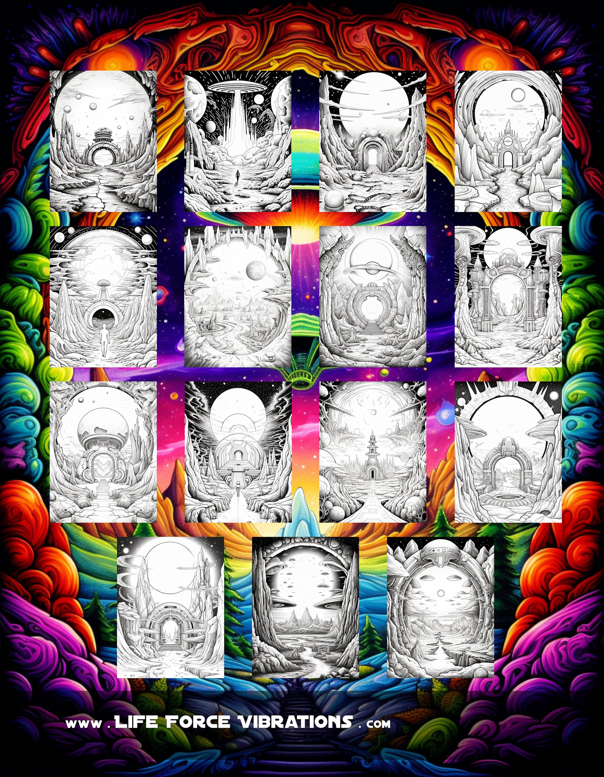 Portals and Stargates Printable Coloring Book 50 Pages - Etsy