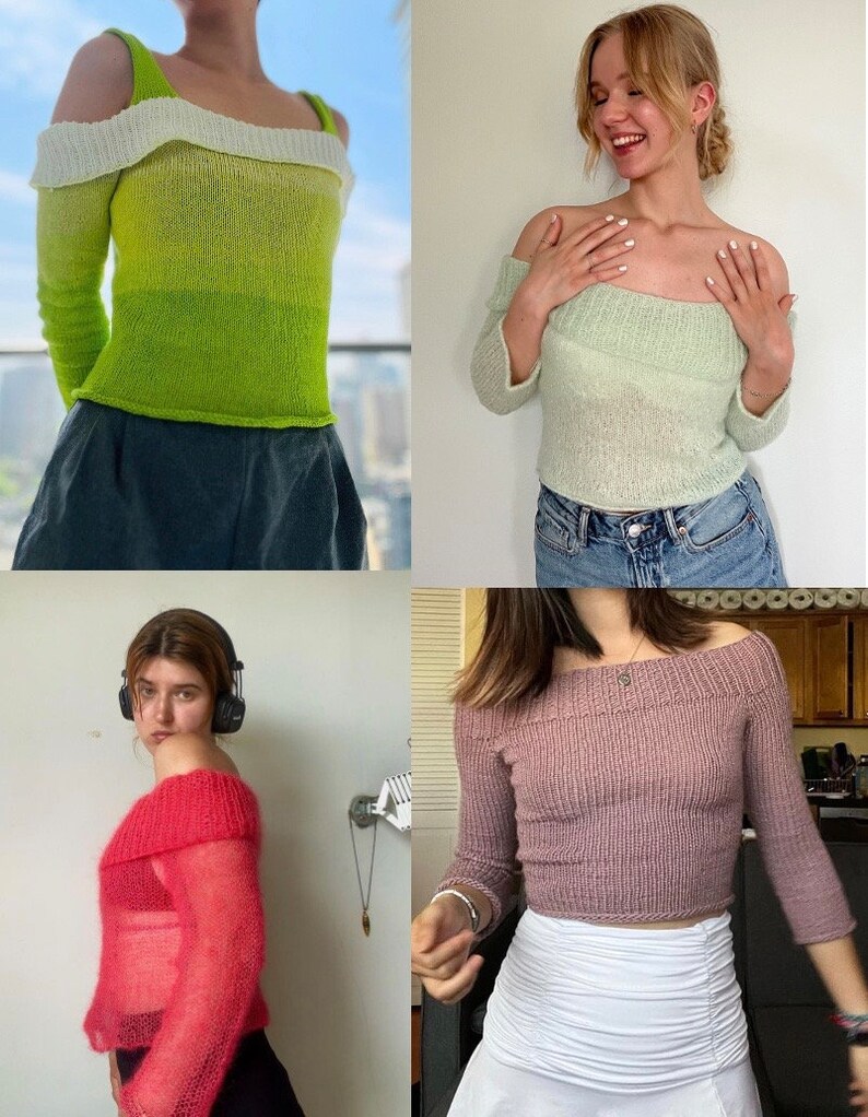 Oslo off the Shoulder Knitting Pattern - Etsy UK