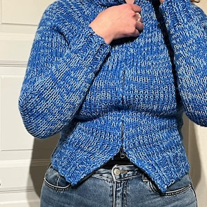 Zurich Zip up Sweater Knitting Pattern - Etsy