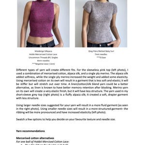 Rome Ribbed Top Knitting Pattern | With Sleeve Options - Etsy