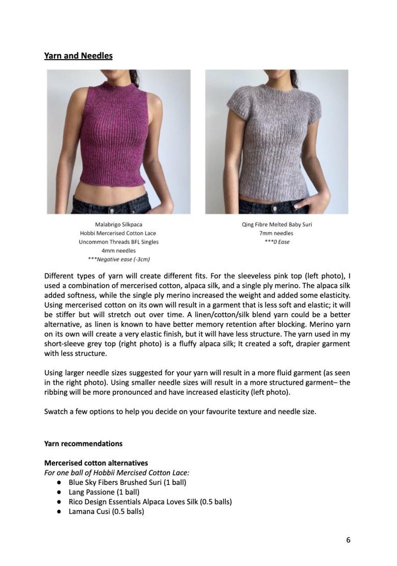 Rome Ribbed Top Knitting Pattern | With Sleeve Options - Etsy