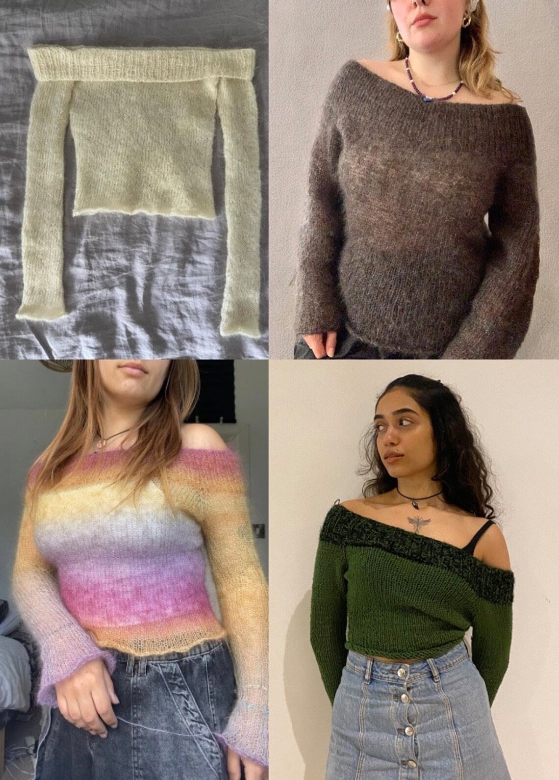 Oslo off the Shoulder Knitting Pattern - Etsy UK