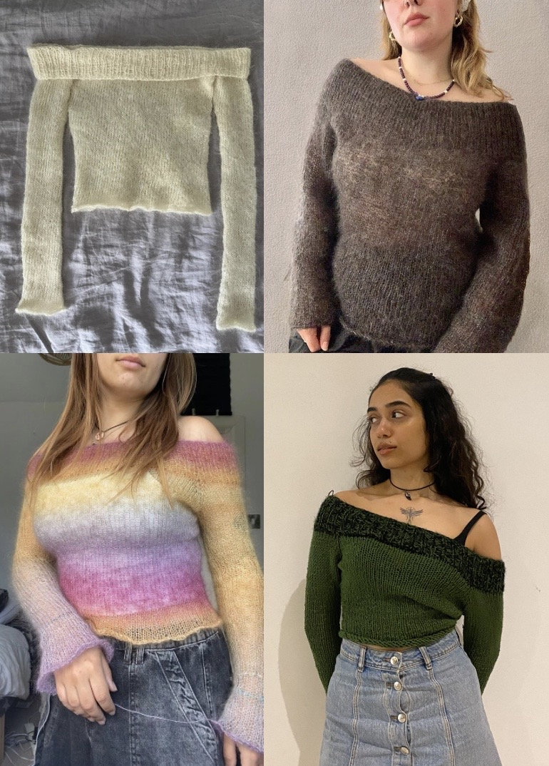 Oslo off the Shoulder Knitting Pattern - Etsy UK