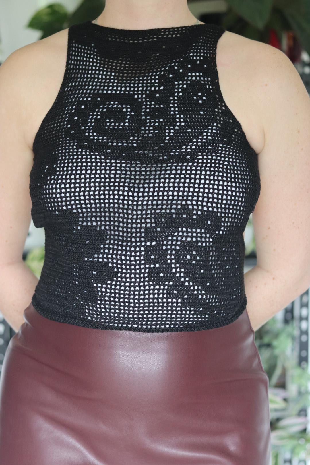 Paris Paisley Filet Crochet Top Pattern - Etsy