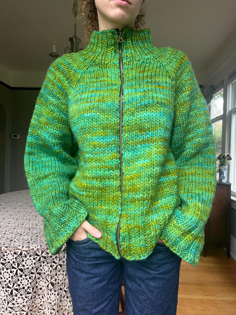 Zurich Zip up Sweater Knitting Pattern - Etsy