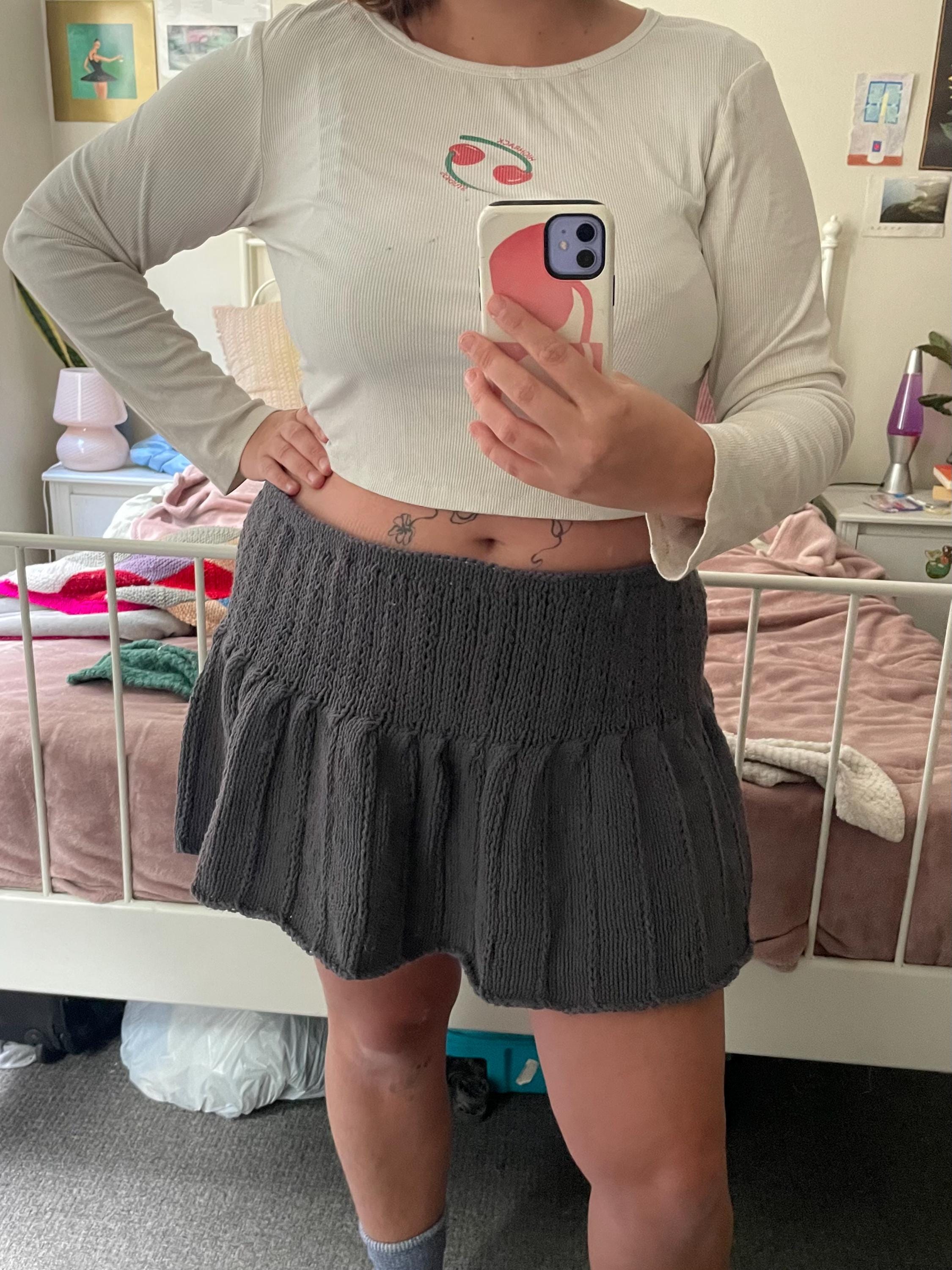 Prague Pleat Skirt Knitting Pattern - Etsy