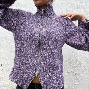 Zurich Zip up Sweater Knitting Pattern - Etsy