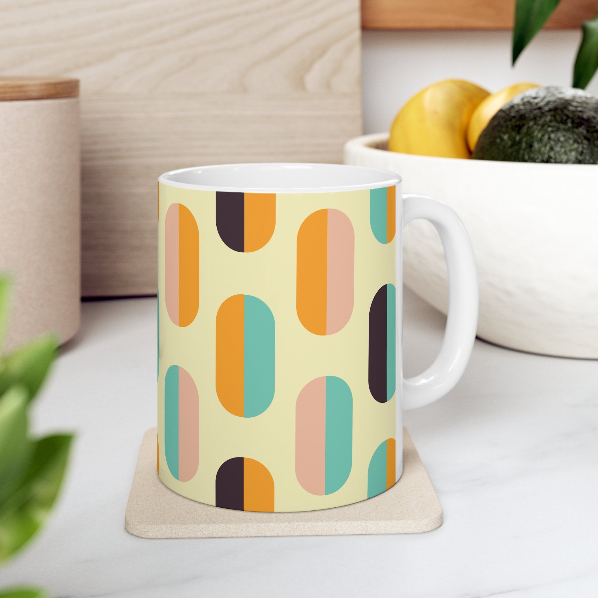 Retro Mug 70s Groovy Design Mug.vintage Mug for Vintage Kitchen.vintage ...