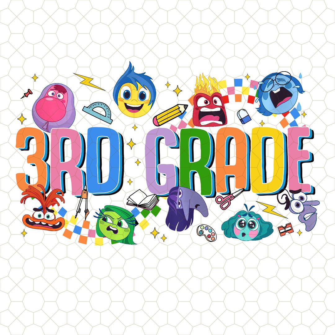 3rd Grade Inside Out Back to School Png, Emotions Png, Kindergarten ...