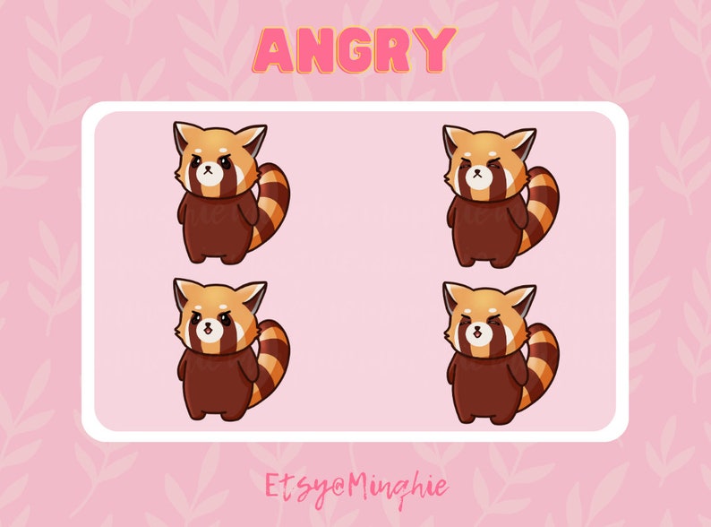 Kawaii Red Panda Pngtuber | Instant File Download | Cute Avatar | for ...