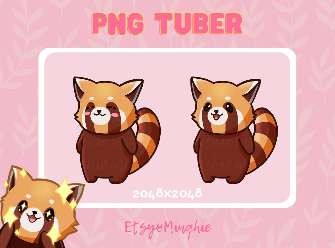 Kawaii Red Panda Pngtuber | Instant File Download | Cute Avatar | for ...