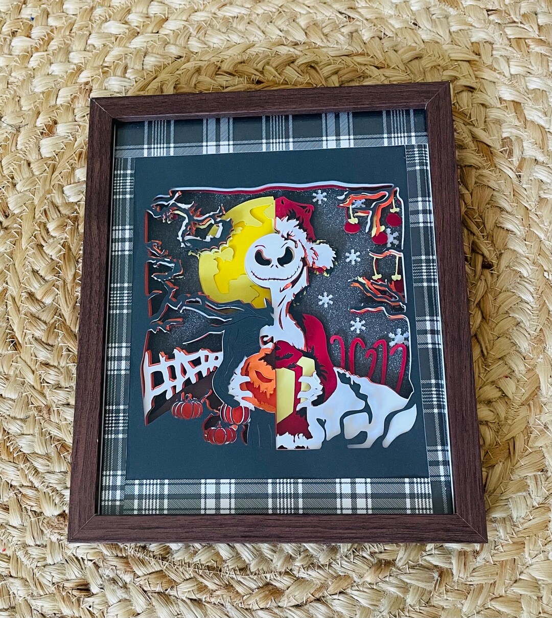 3D Jack Skellington Frame – Disney Decorative Frame – Halloween Wall ...