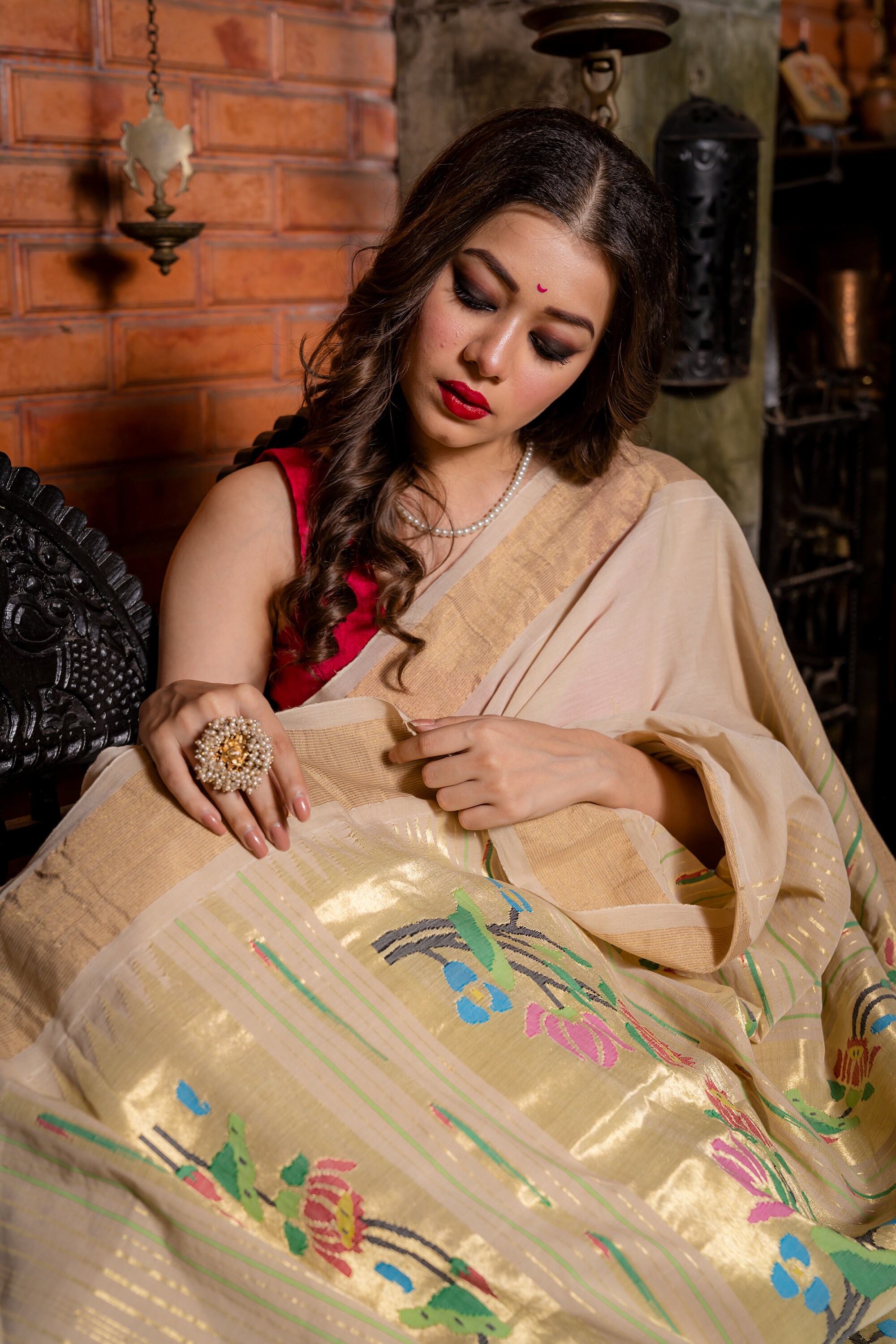 Handloom Pure Cotton Paithani, Indian Handloom Saree - Etsy