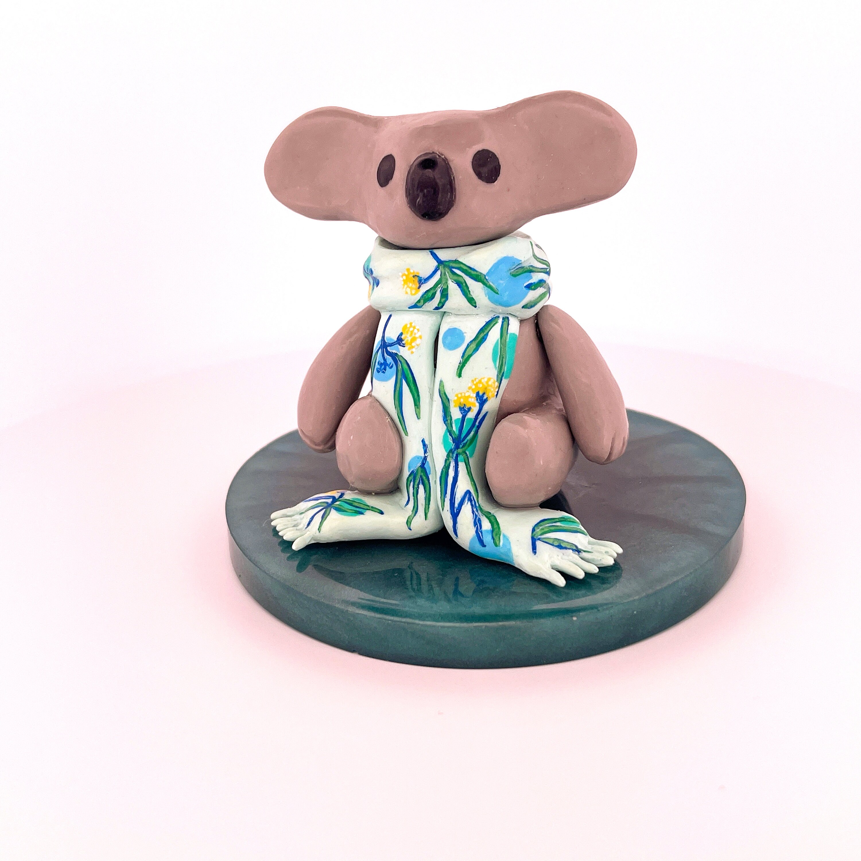 Handmade Polymer Clay Koala Sculpture Cute Desk Buddy Gift One of a ...