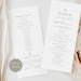 Catholic Wedding Program Template, Minimalist Catholic Wedding Program ...
