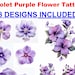Violet Flower Tattoo Outline PNG Violet Flower Tattoo Flash | Tattoo ...