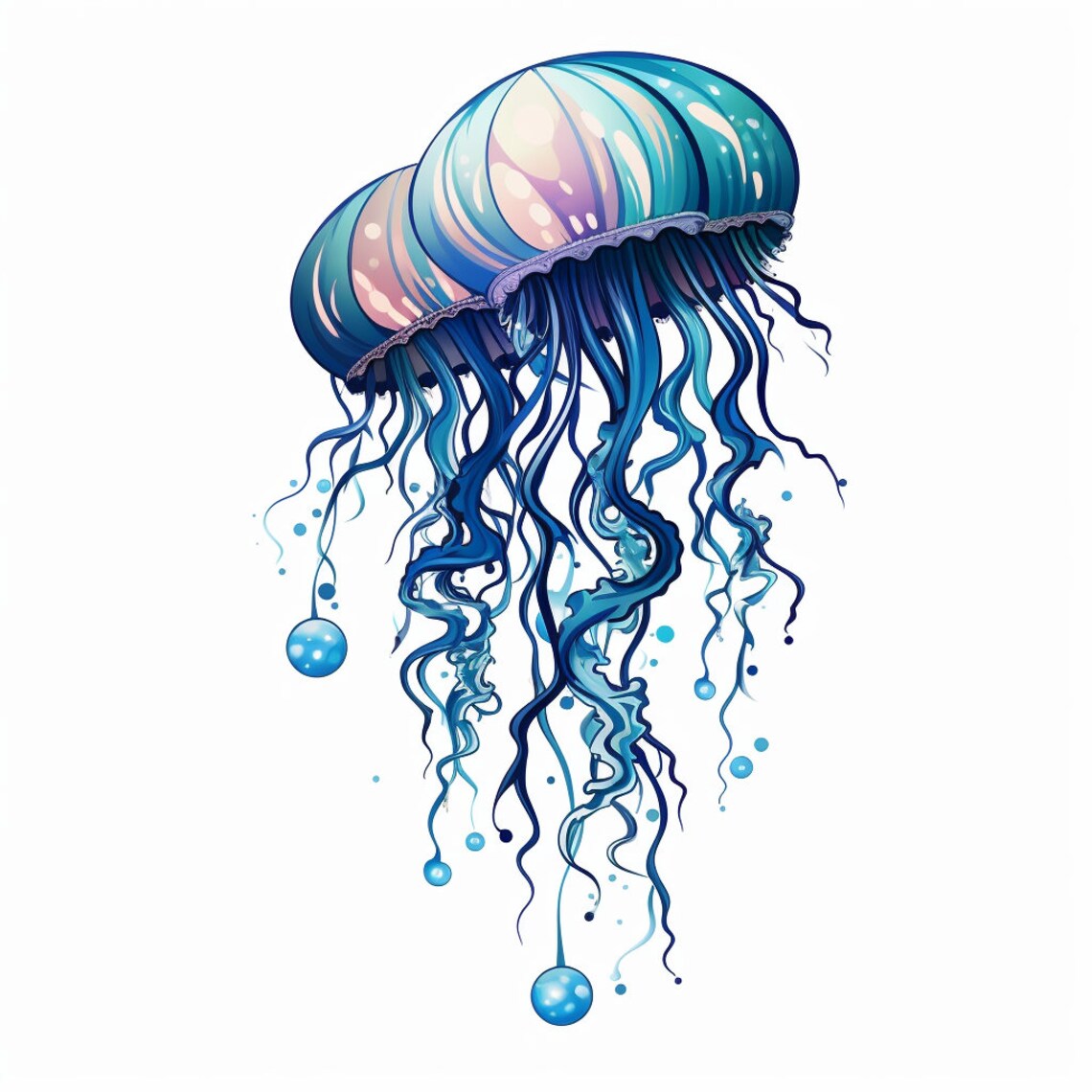 Jellyfish Tattoo Design, Minimalist Jellyfish Tattoo PNG, Simple ...