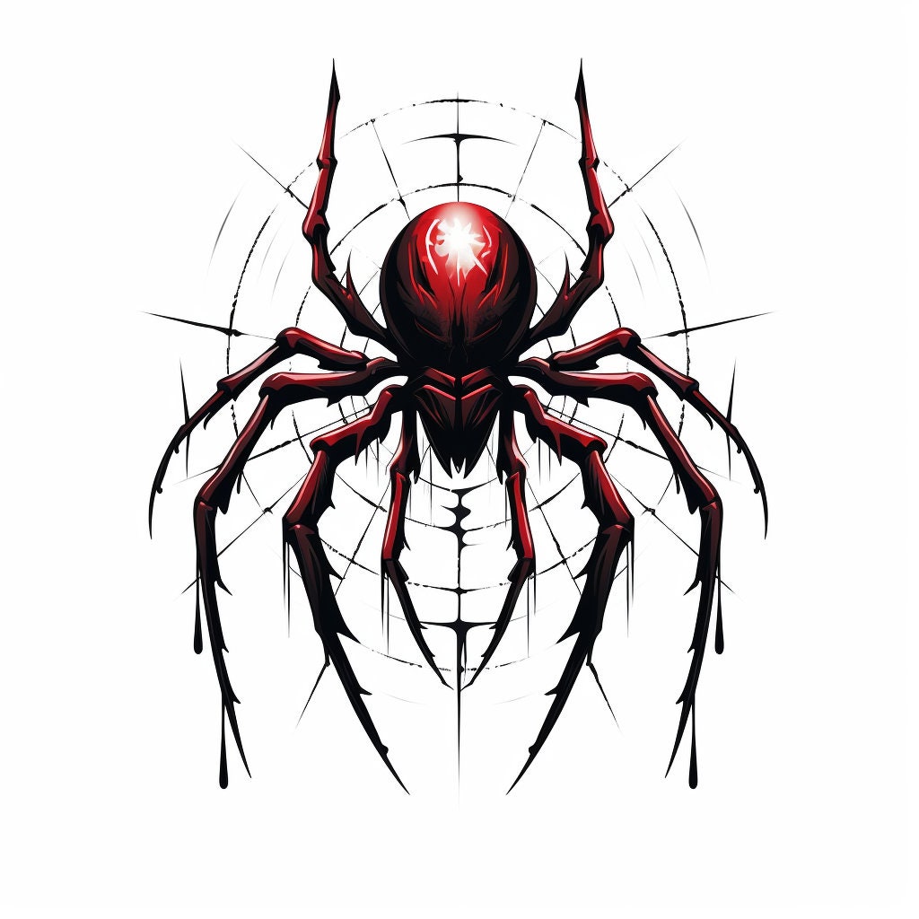 Black Widow Spider Tattoo Designs PNG | Tattoo Flash Digital Download ...