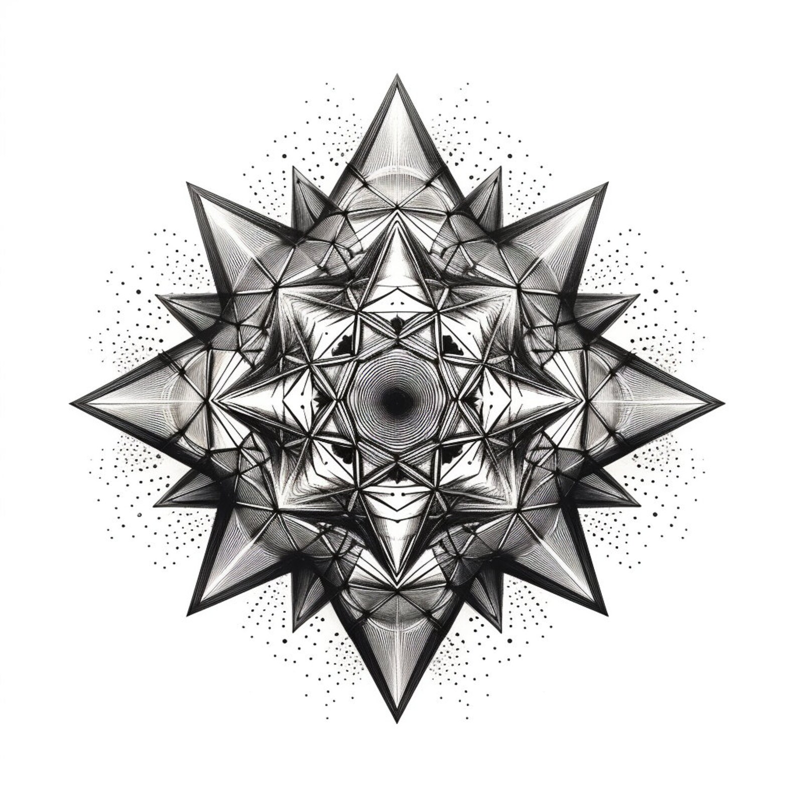 Geometric Stipple Tattoo | Geometric PNG | Forearm Geometric | Tattoo ...