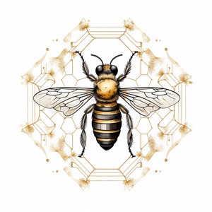 Geometric Bee Tattoos | Geometric Bee Tattoo Design | Geometric Beehive ...
