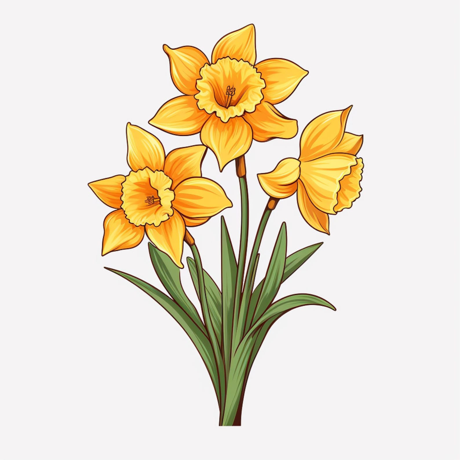 Daffodil Flower Tattoo Outline PNG Daffodil Flower Tattoo Flash ...