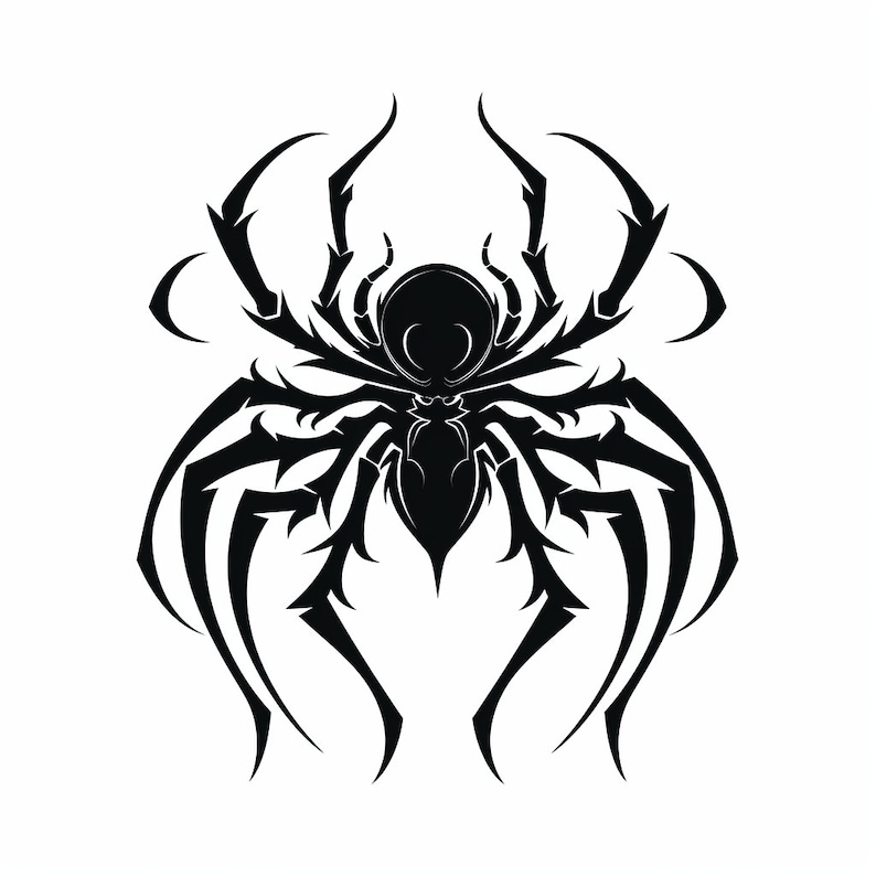 Black Spider Tattoo Designs PNG | Tattoo Flash Digital Download ...