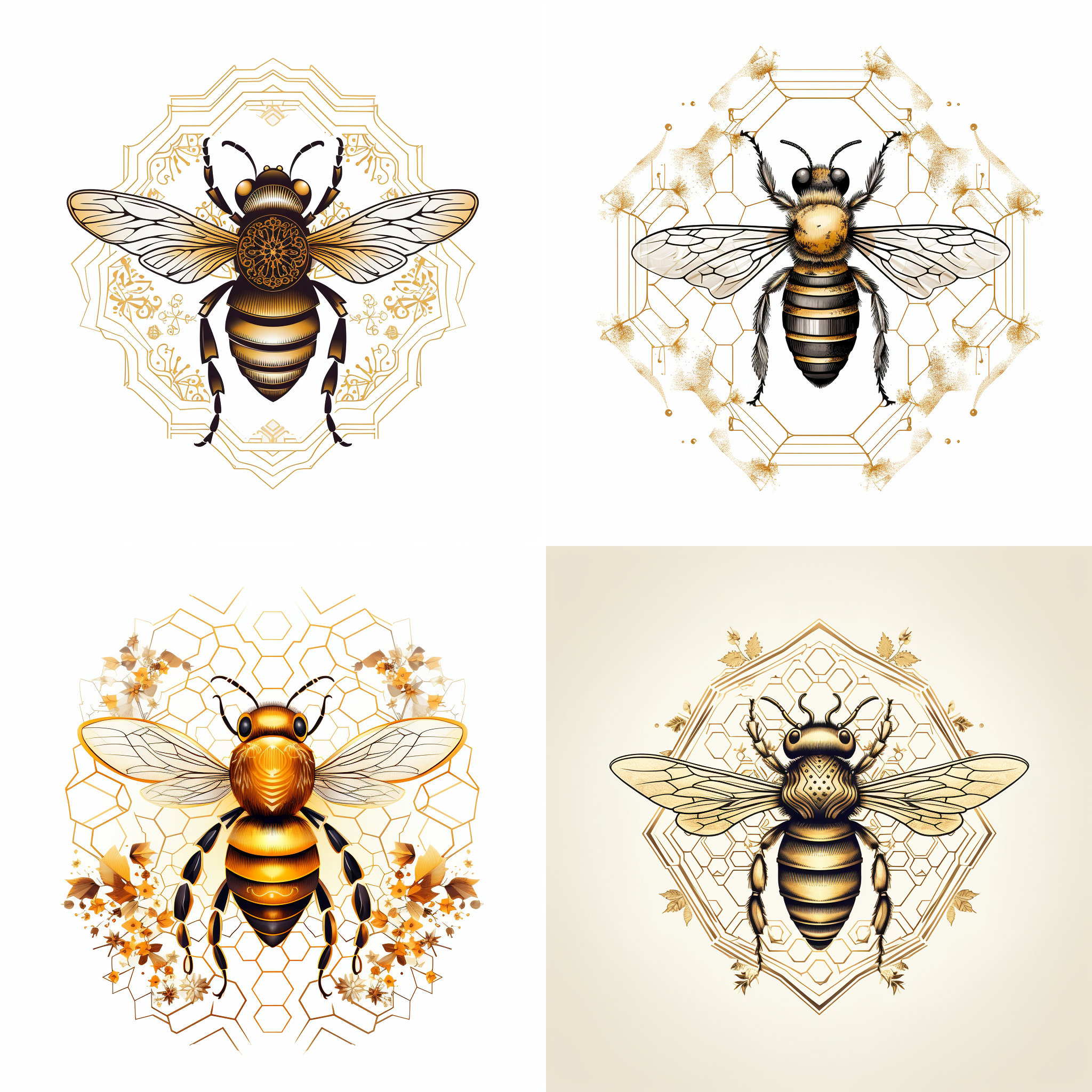 Geometric Bee Tattoos | Geometric Bee Tattoo Design | Geometric Beehive ...