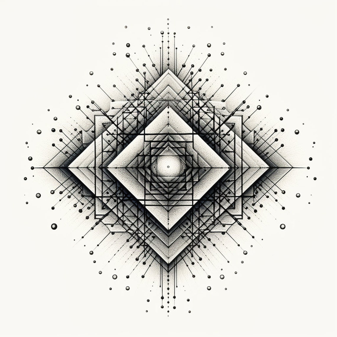 Geometric Stipple Tattoo | Geometric PNG | Forearm Geometric | Tattoo ...