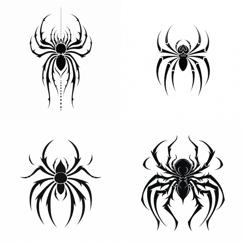 Black Spider Tattoo Designs PNG | Tattoo Flash Digital Download ...