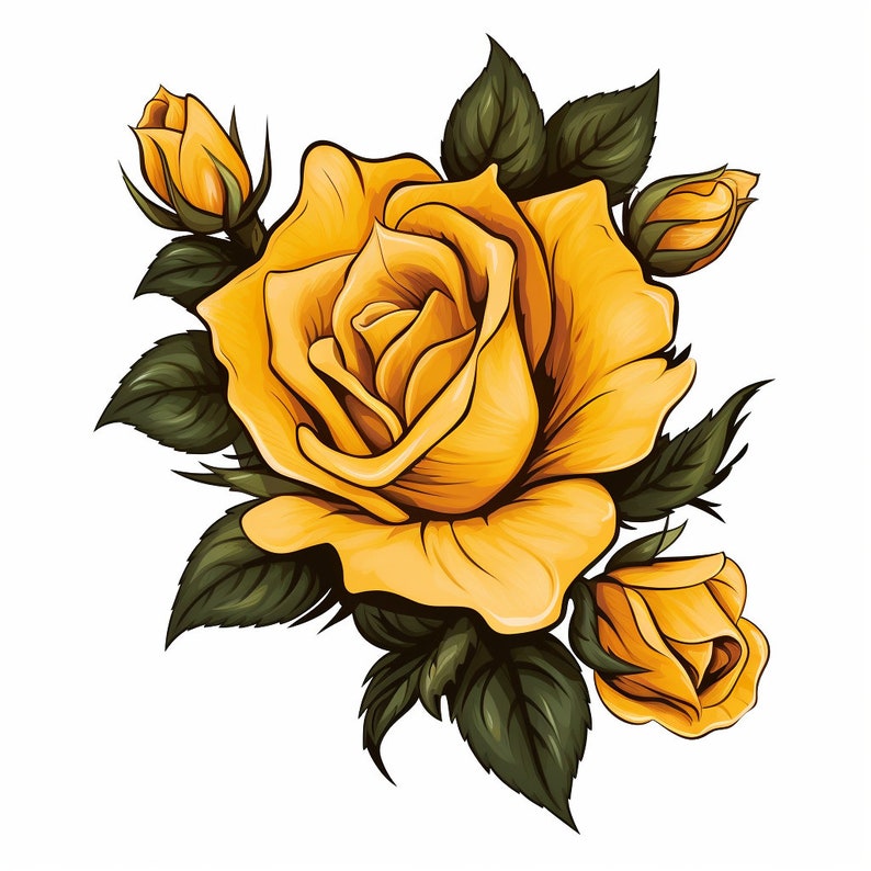 Yellow Rose Tattoo Designs Simple Small Rose Tattoos Design ...