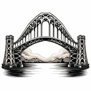 Bridge Tattoo | Tattoo Flash Digital Download | Simple Bridge Tattoo ...