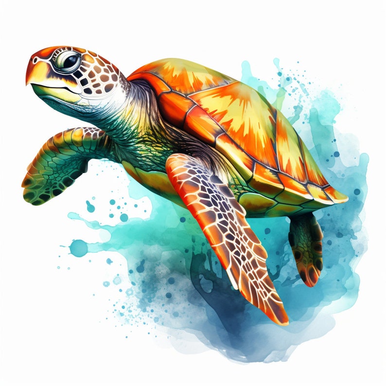 Sea Turtle Tattoo,small, Watercolor Turtle Tattoo, Simple Tribal Turtle ...