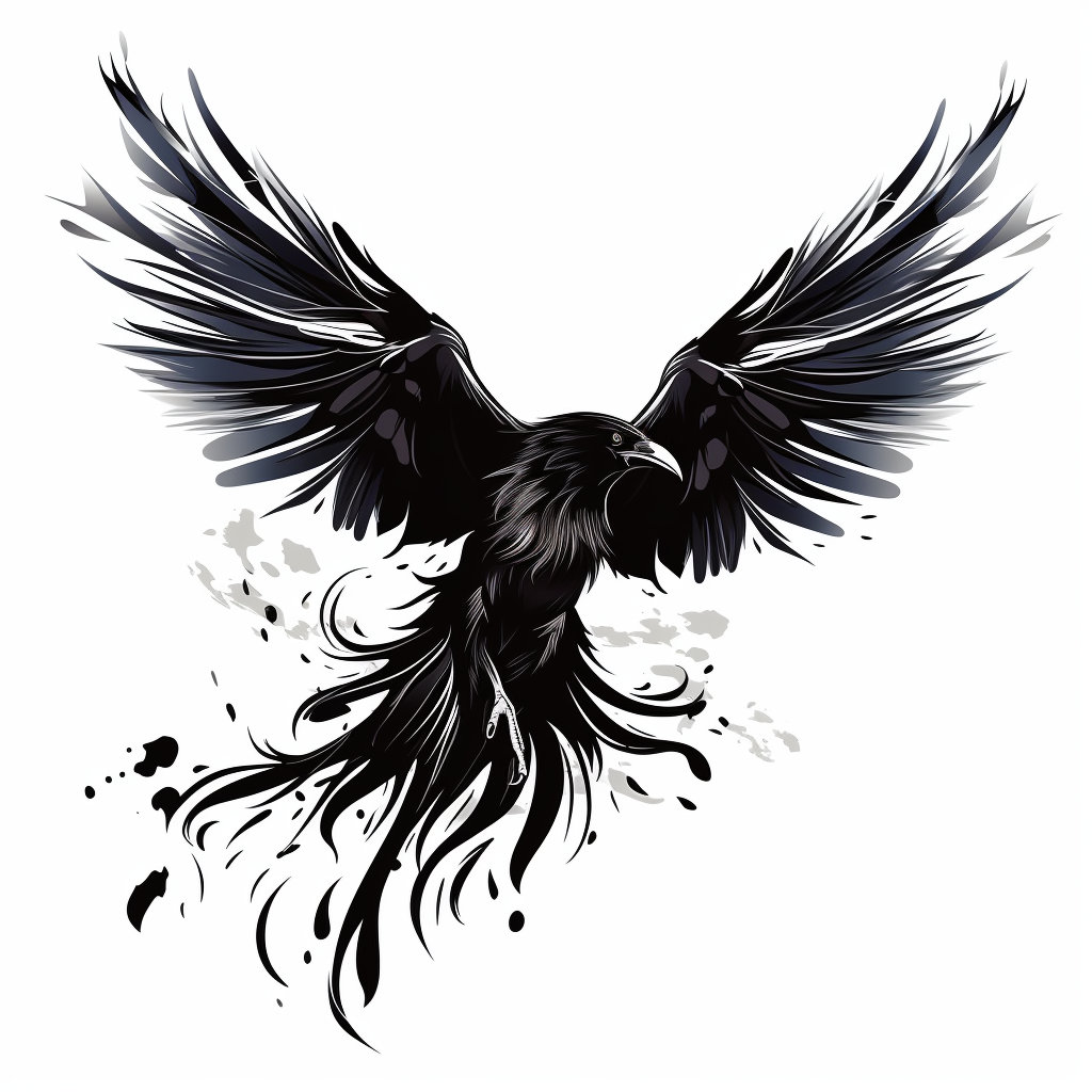 Small Black Bird Tattoo Ideas | Tattoo Stencil | Tattoo Flash Digital ...
