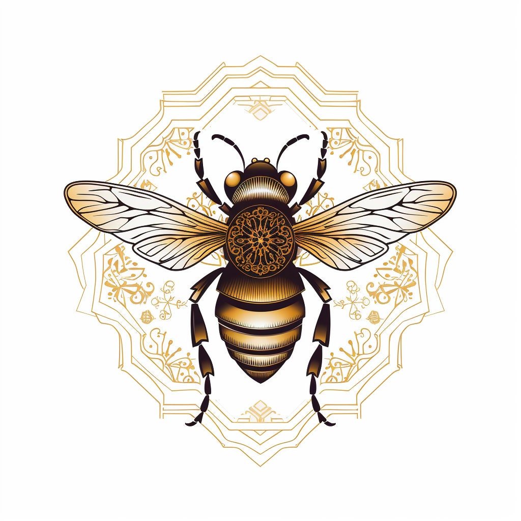 Geometric Bee Tattoos | Geometric Bee Tattoo Design | Geometric Beehive ...