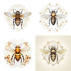 Geometric Bee Tattoos | Geometric Bee Tattoo Design | Geometric Beehive ...