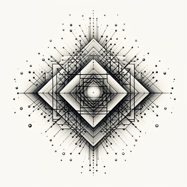 Geometric Stipple Tattoo | Geometric PNG | Forearm Geometric | Tattoo ...