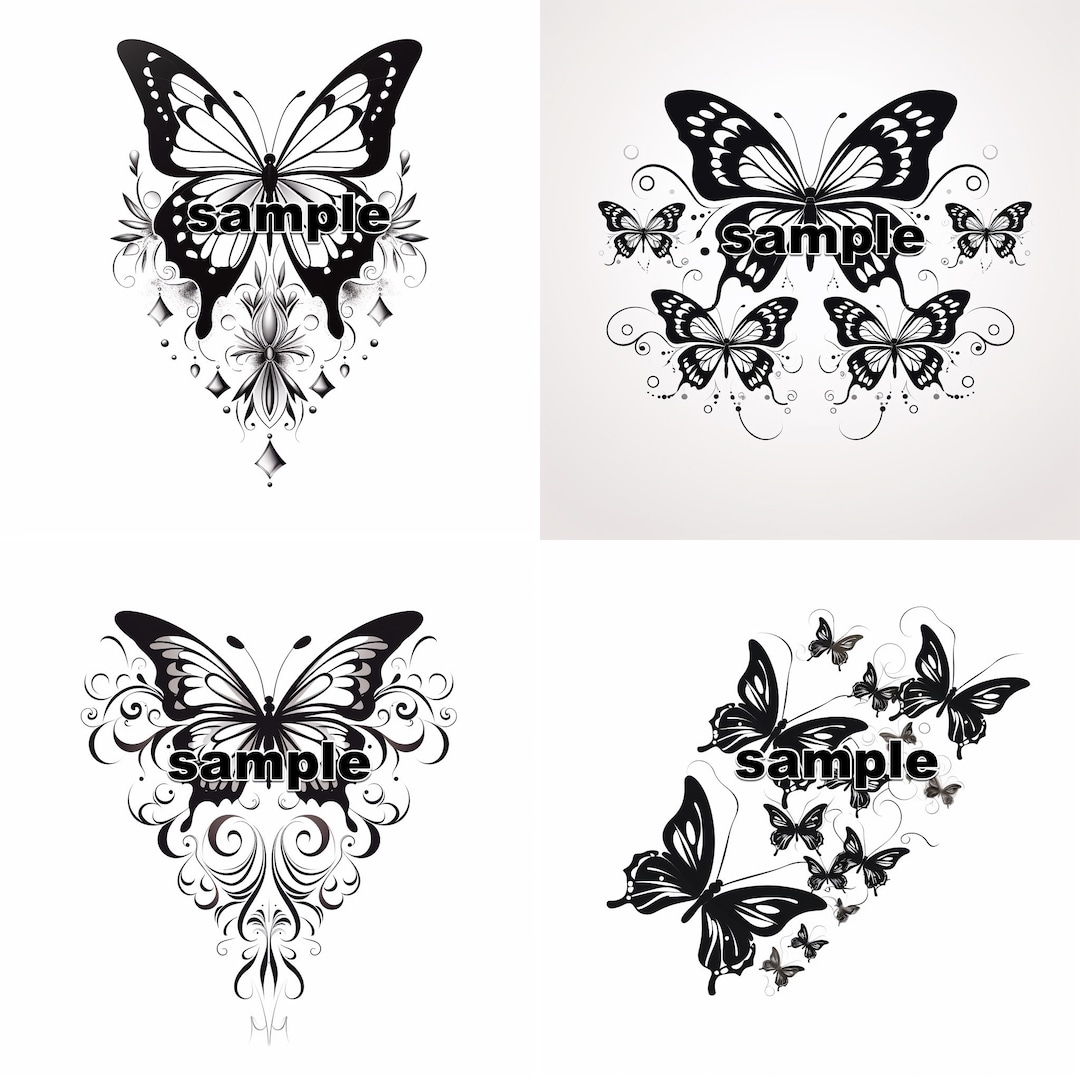 Butterfly Hand Tattoo | Butterfly Tattoo Art | Tattoo Flash Digital ...
