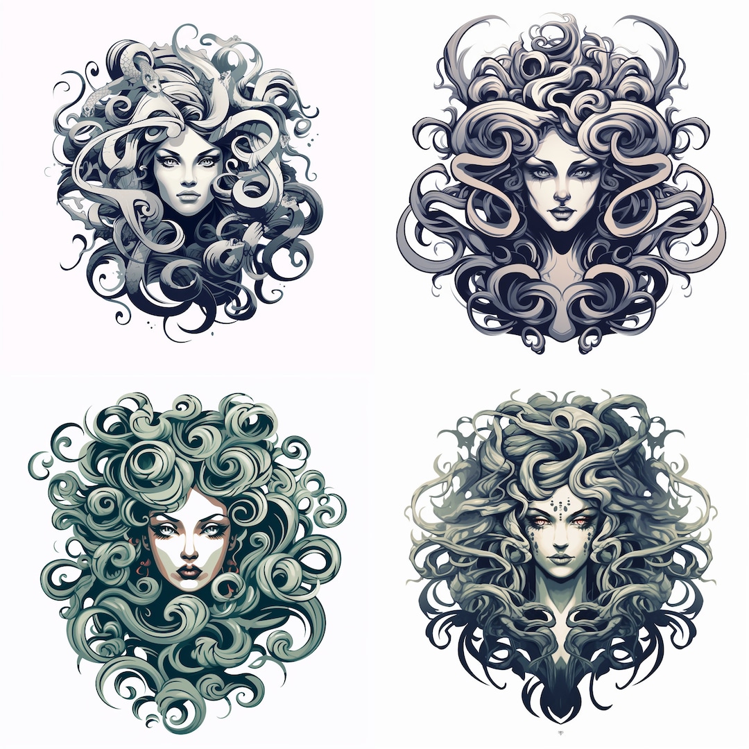 Medusa Tattoo | Tattoo Flash Digital Download | Medusa PNG Tattoo ...
