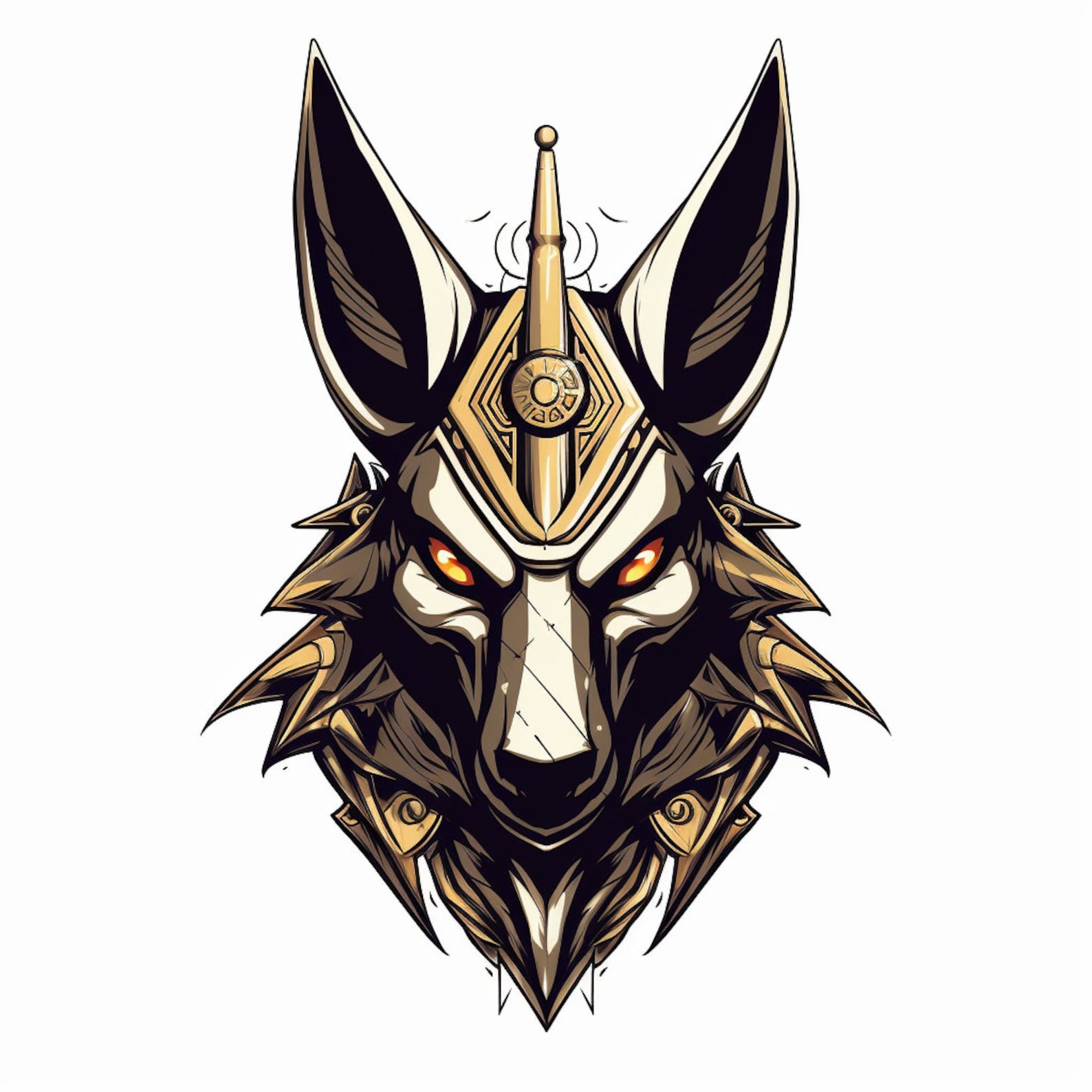 Anubis Tattoo Stencil | Tattoo Flash Digital Download | Anubis Egyptian ...