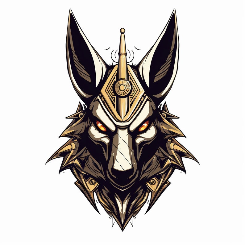 Anubis Tattoo Stencil | Tattoo Flash Digital Download | Anubis Egyptian ...