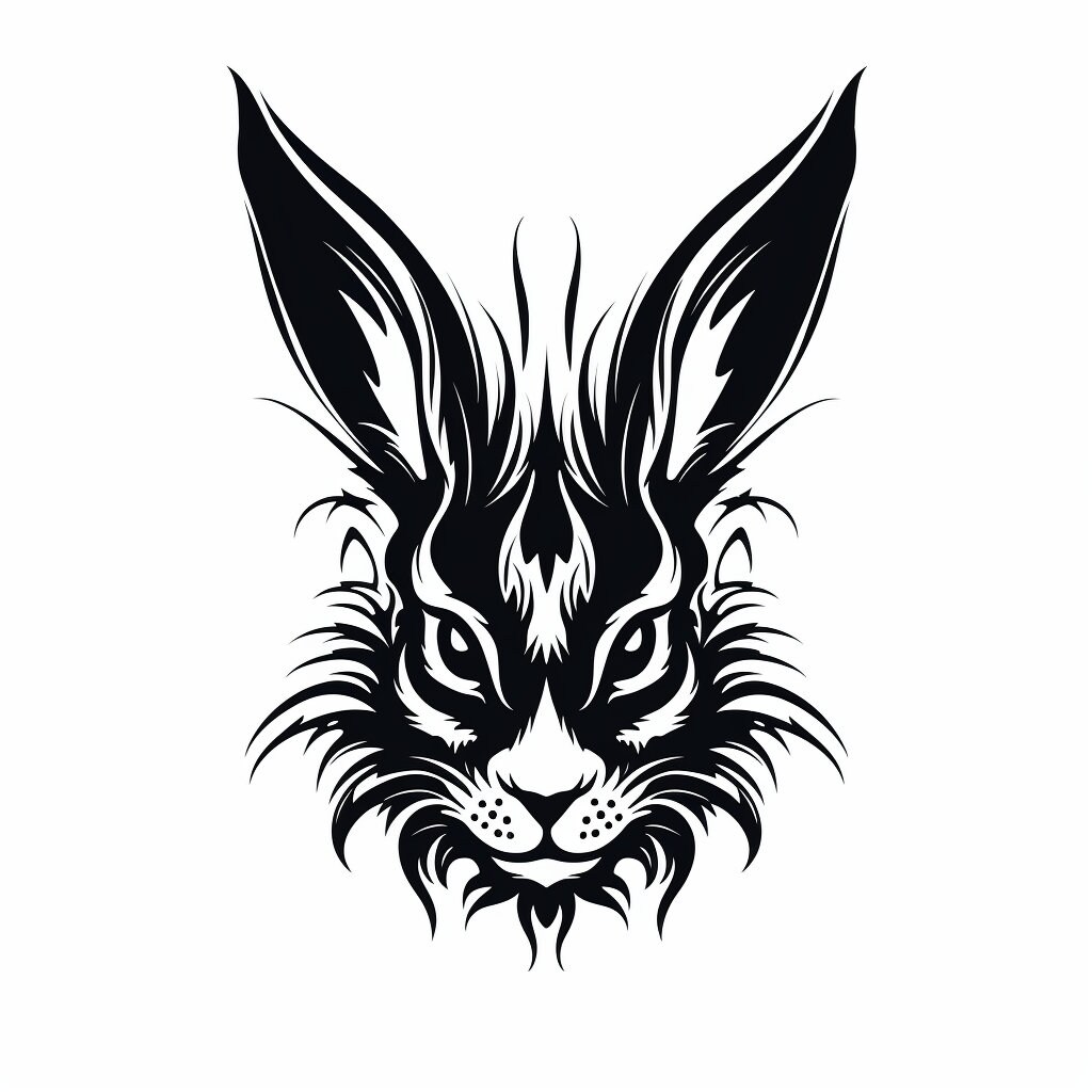 Black Rabbit Tattoo Design PNG | Donnie Darko Inspired Rabbit Tattoo ...