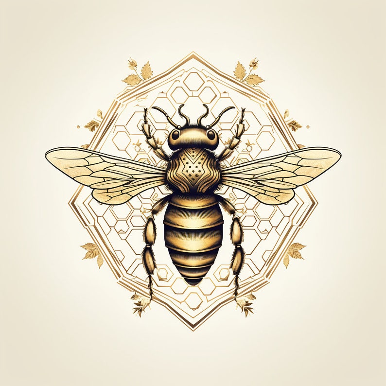 Geometric Bee Tattoos | Geometric Bee Tattoo Design | Geometric Beehive ...