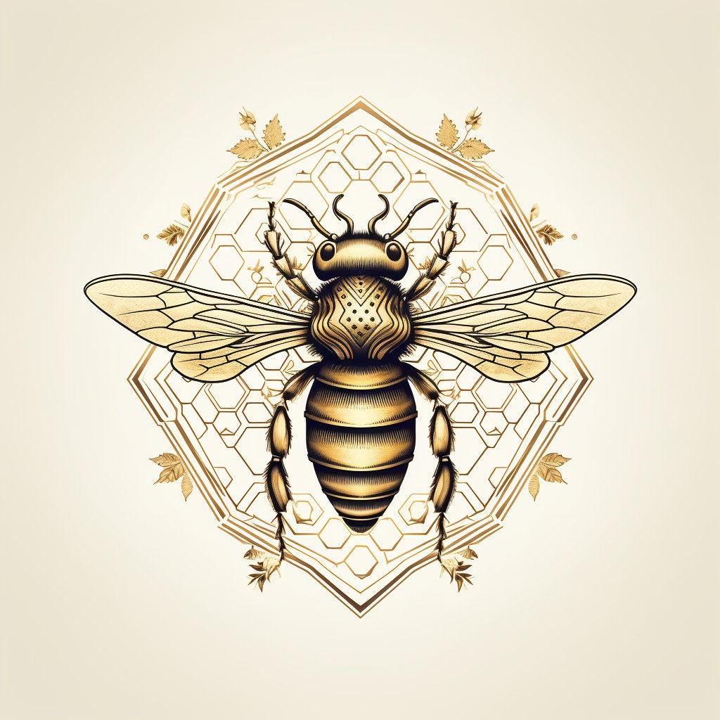 Geometric Bee Tattoos | Geometric Bee Tattoo Design | Geometric Beehive ...